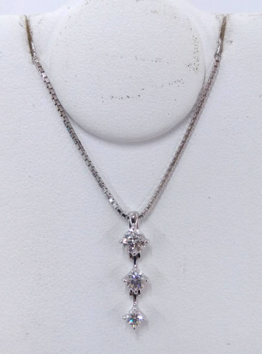 Yahoo!オークション - TASAKI K18WG ダイヤモンド0.32ct 最大45㎝ ブラ...