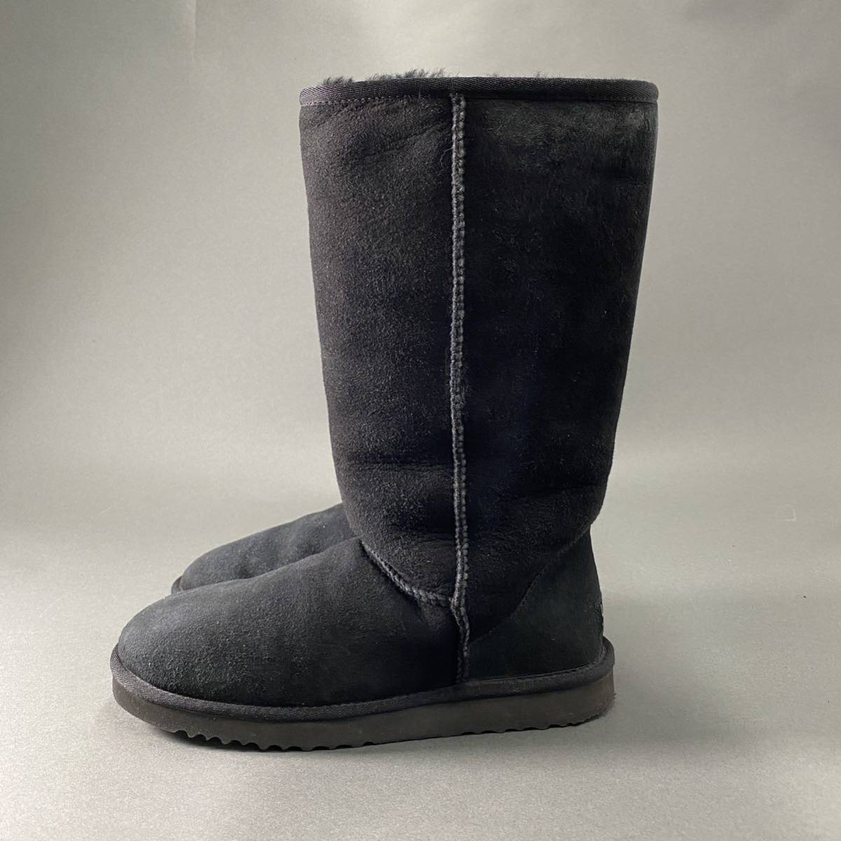 Fb2 UGG Australia アグオーストラリア ムートンブーツ ロングブーツ ブラック シープスキン W7/24cm相当 レディース 女性靴(US7)｜売買されたオークション情報 ...