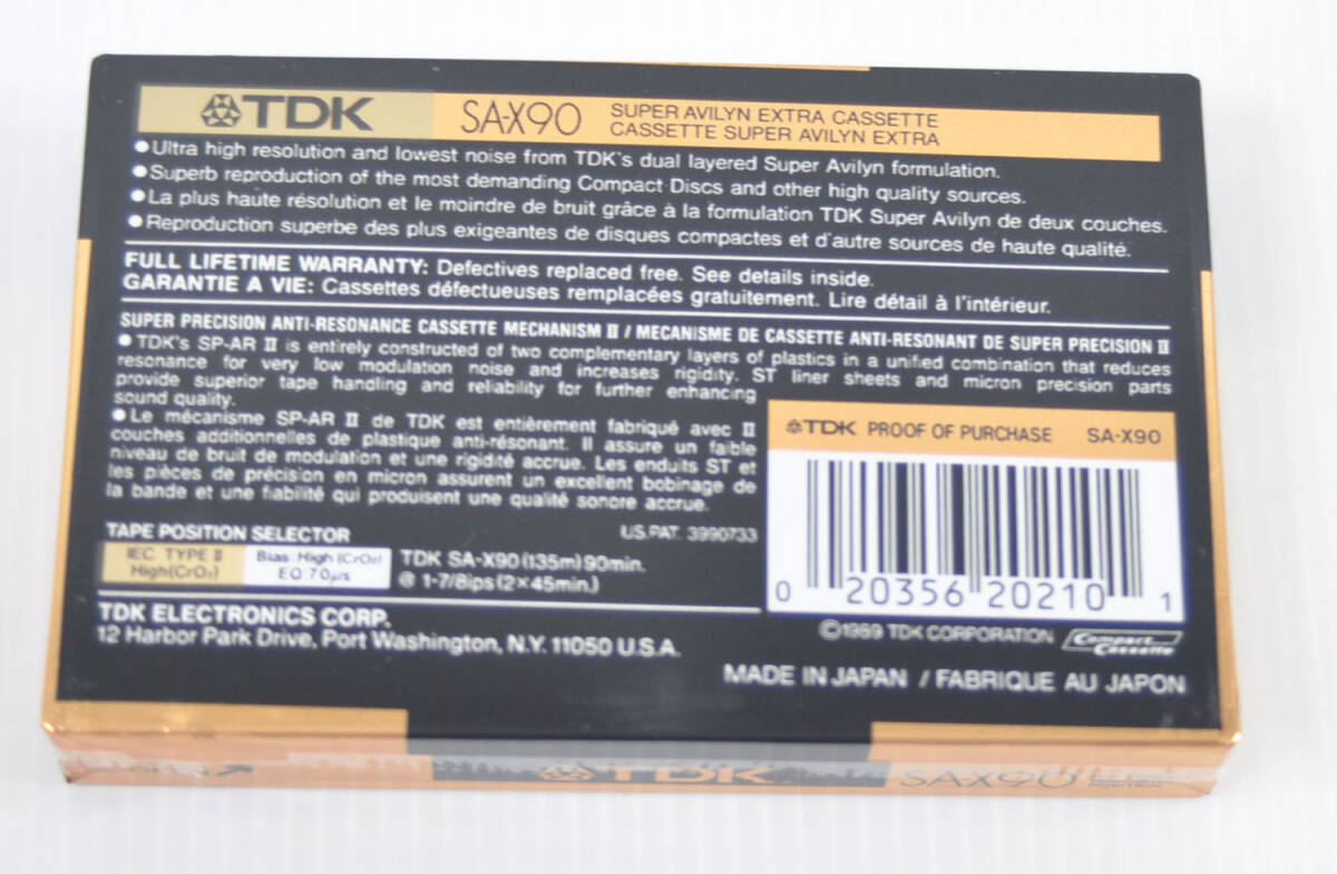 Yahoo!オークション - TDK SA-X 90分 カセットテープ 未開封 1本