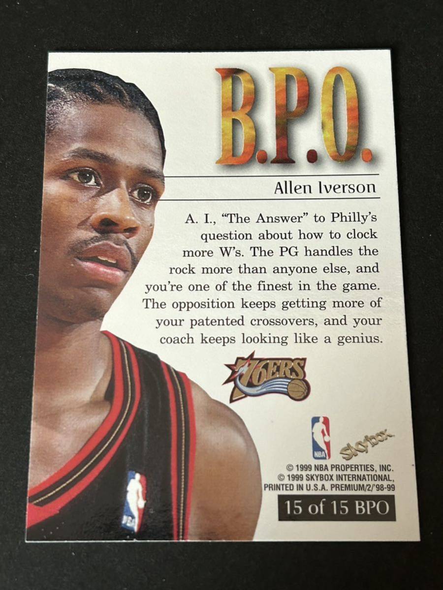 Nba 98 99 Skybox Premium B P O 15bpo Allen Iverson Fleer、sky Box |売買さ