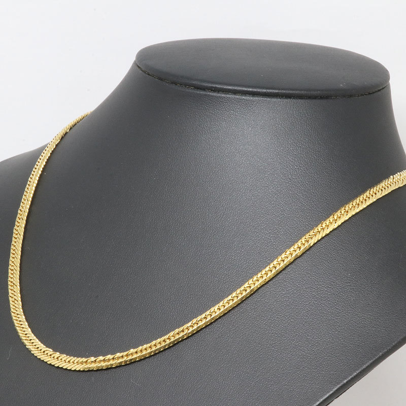 Yahoo!オークション - K18 23.3g 45cm 12面 トリプル 喜平 ネックレス ...