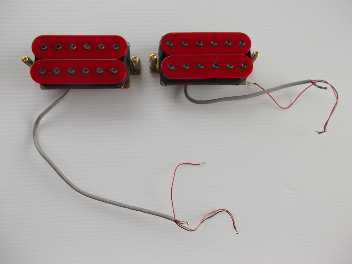 日本代購代標第一品牌【樂淘letao】－Bill Lawrence ビルローレンス BL-3MSTR ピックアップ ハムバッカー フロント & リア 2個セット 調整ネジ・スプリング付き 赤 はたけ