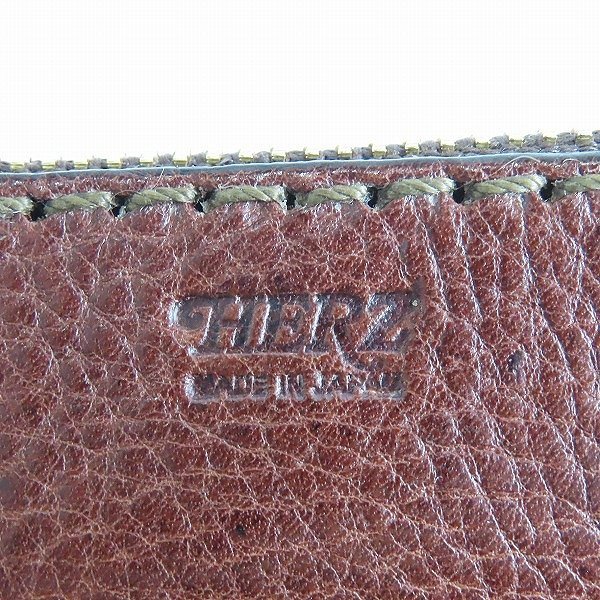 Yahoo!オークション - HERZ/ヘルツ レザー ラウンドジップ 印鑑ケース/...