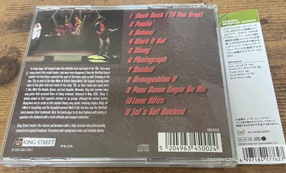 Yahoo!オークション - Def Leppard Sheffield Arena England 1996 1CD ...