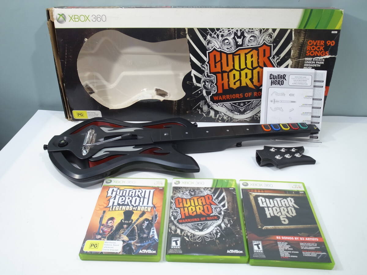 Yahoo!オークション - XBOX360 GUITAR HERO WARRIORS OF ROCK コント...