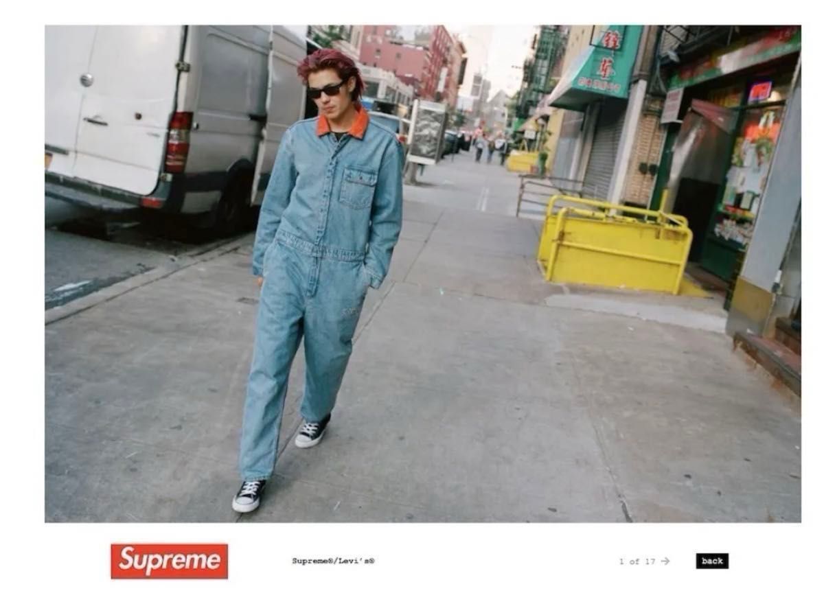 Supreme×Levi's シュプリーム リーバイス デニムオーバーオール Supreme×Levi's シュプリーム リーバイス デニムオーバーオール