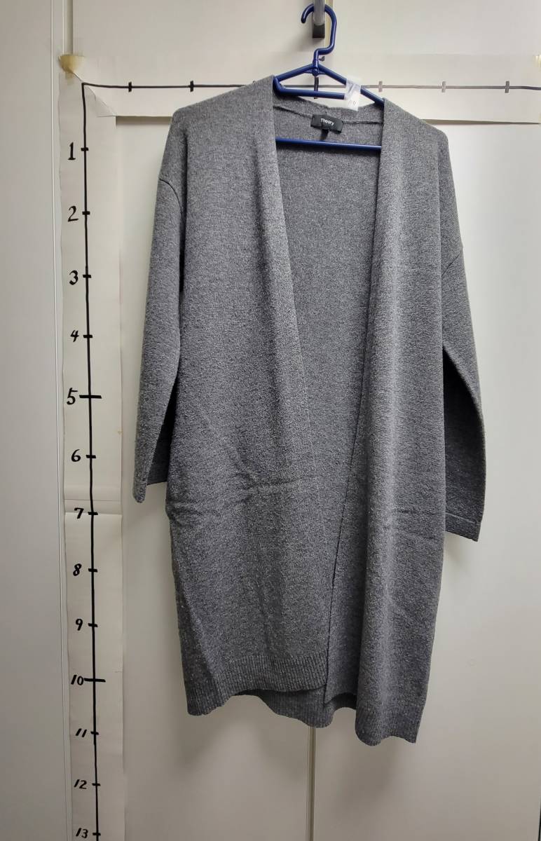日本代購代標第一品牌【樂淘letao】－114 THEORYセオリー ロングカーディガン チャコール サイズS