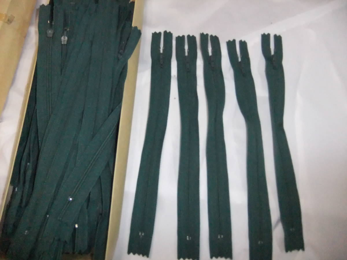 Yahoo!オークション - 約72本まとめ売り YKKファスナー 22cmグリーン ...