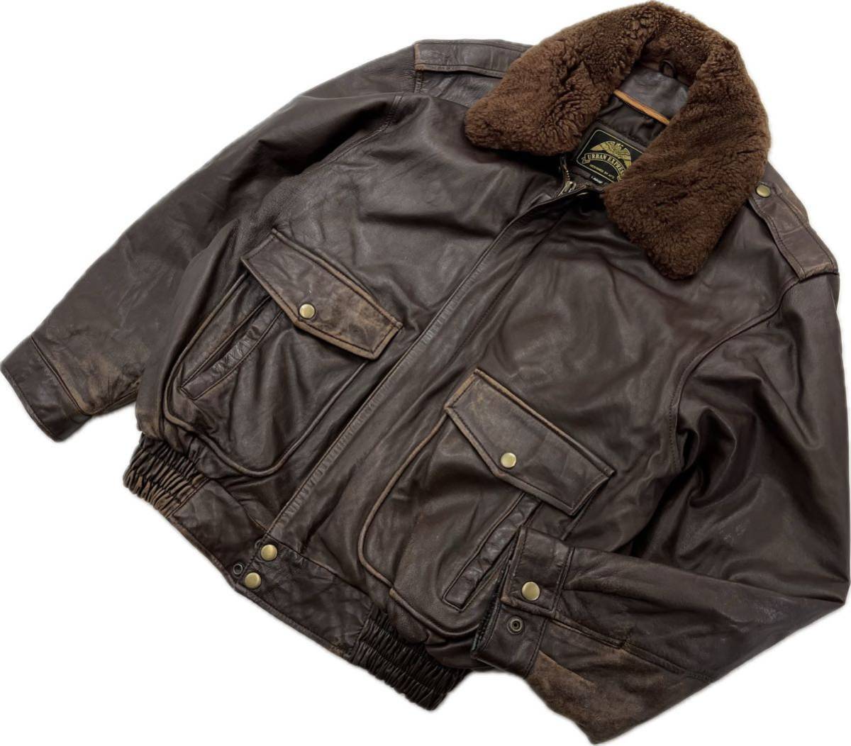 Yahoo!オークション - URBAN EXPRESS 羊革 ラムレザー フライトジャケ...