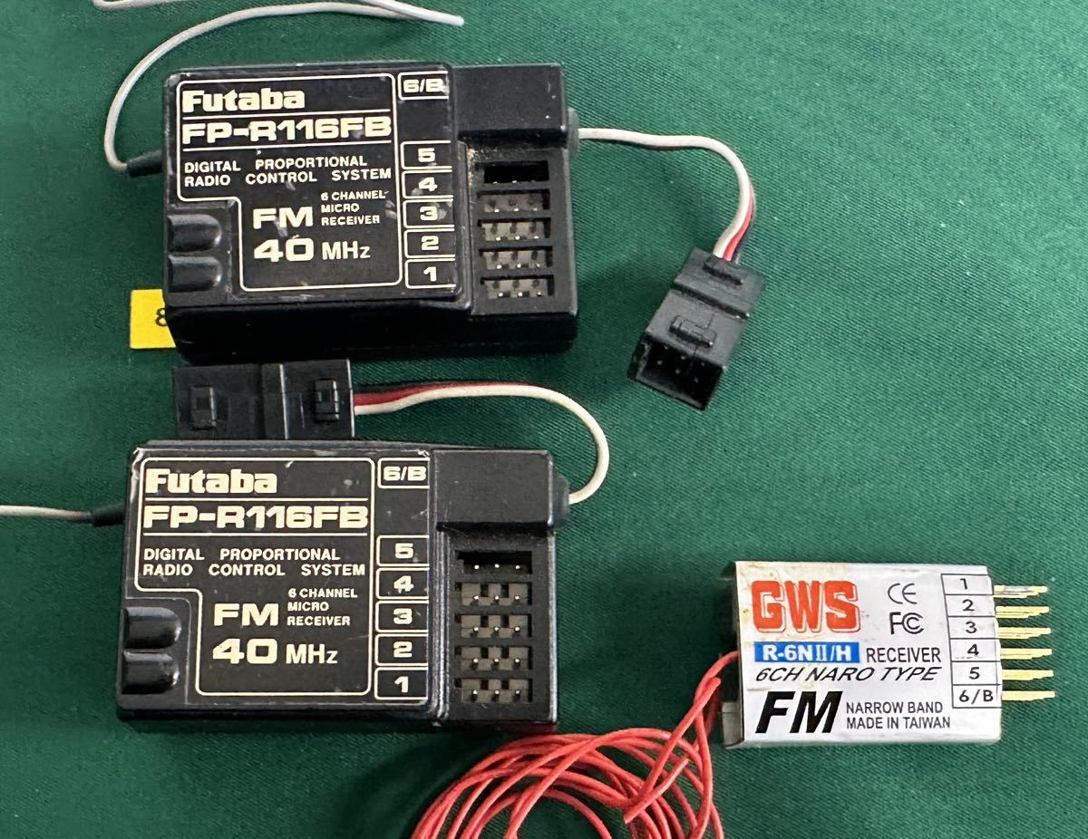 Yahoo!オークション - フタバ 受信機 FP-R116FB 2台とGWS R-6 1台40MHz...