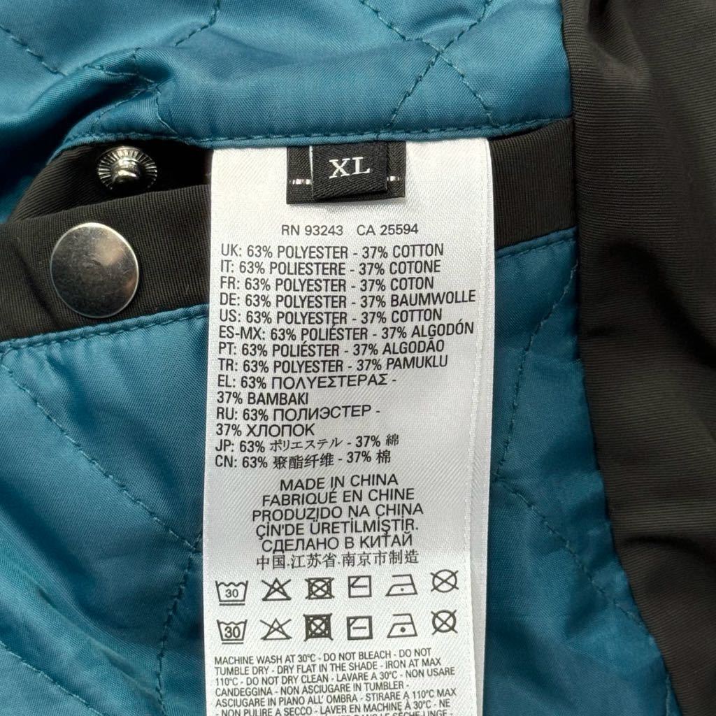 日本代購代標第一品牌【樂淘letao】－タグ付き新古品/2XL-3XL相当★ディーゼル/DIESEL ブルーキルティング マウンテンパーカー フーデットジャケット 中綿 袖ロゴ メンズ 黒