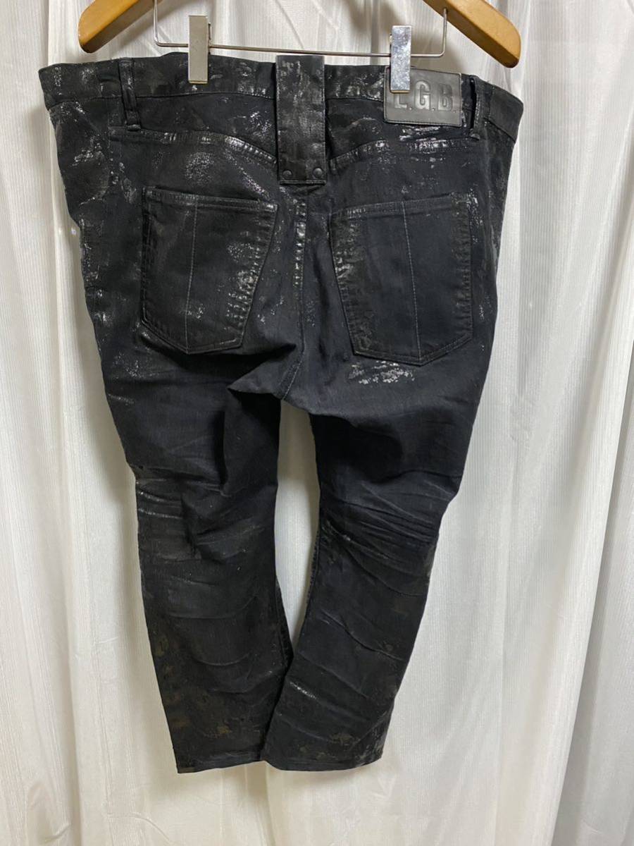 Yahoo!オークション - LGB クラッキングコーティング加工デニム サイズ...
