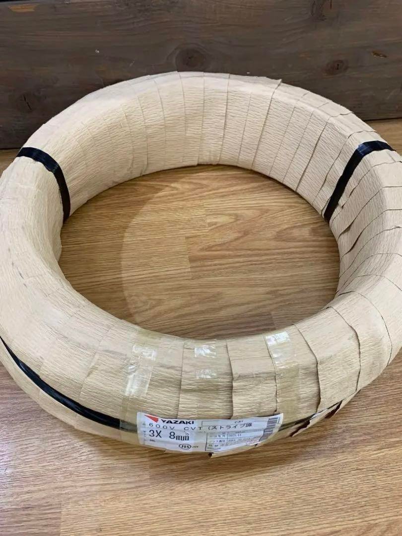 Yahoo!オークション - YAZAKI 矢崎 600V-CVT CVケーブル 50m巻 3×8sq ...