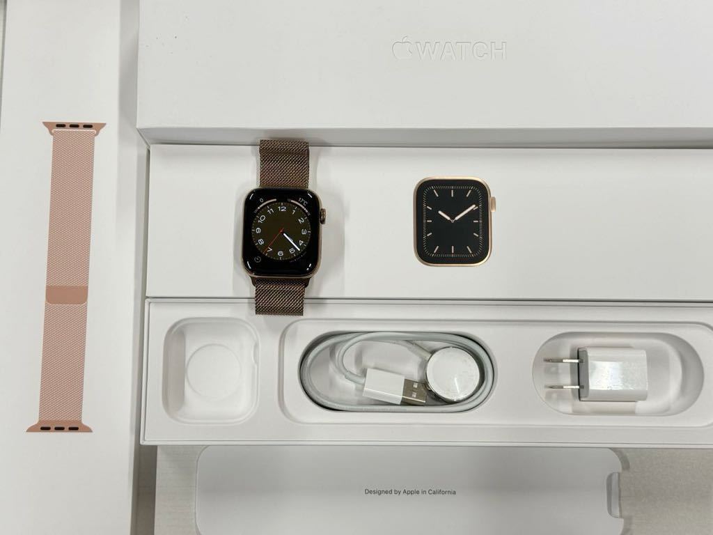 即決 Apple watch Series5 44mm ゴールドステンレス GPS+ 即決 Apple watch Series5 44mm ゴールドステンレス GPS+