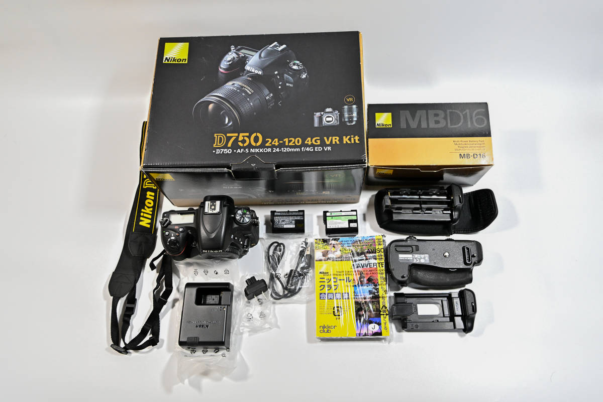 Yahoo!オークション - NIKON D750 （MB-D16付き）