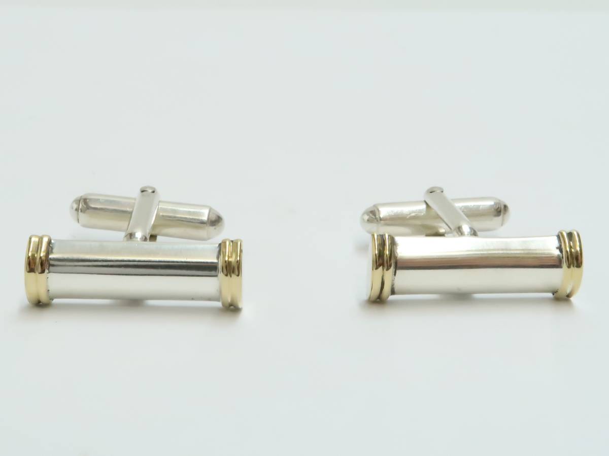 ティファニー カフス カフリンクス カフスボタン SV925&750 ティファニー カフス カフリンクス カフスボタン SV925&750