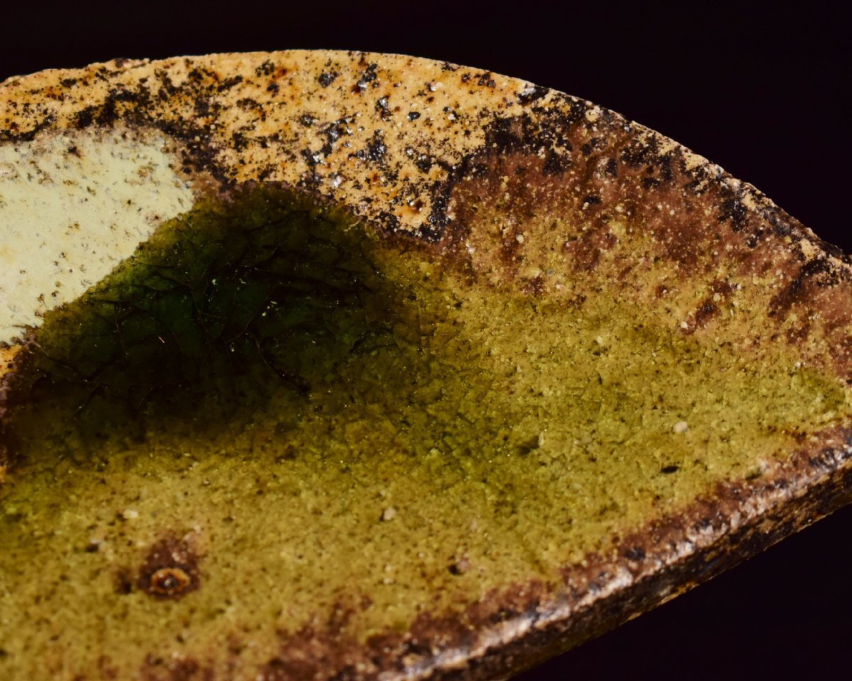 Yahoo!オークション - U539 【泉美】桧原窯 大迫みきお作 常滑焼 半月...