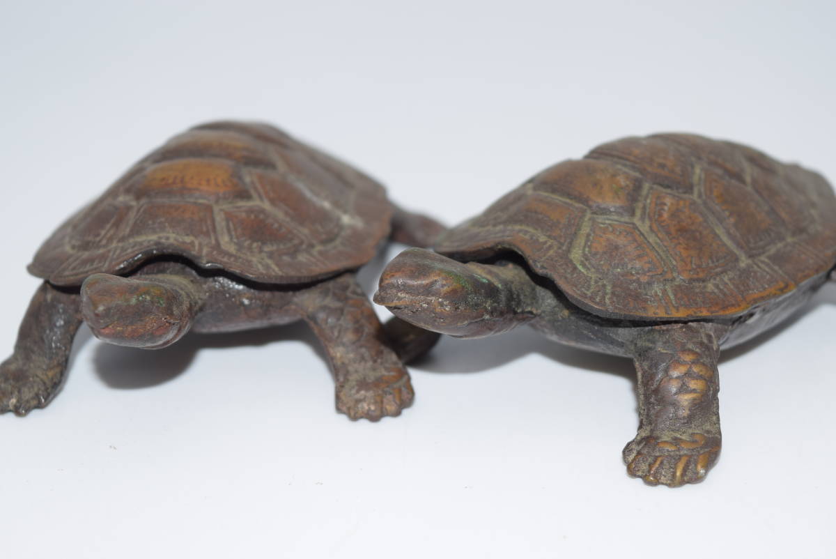 亀 添配 銅製置物 飾り 2個セット 盆栽道具 盆景 銅器 金属工芸 総重量412g(その他)｜売買されたオークション情報、yahooの商品情報をアーカイブ公開 - オークファン（aucfan ...