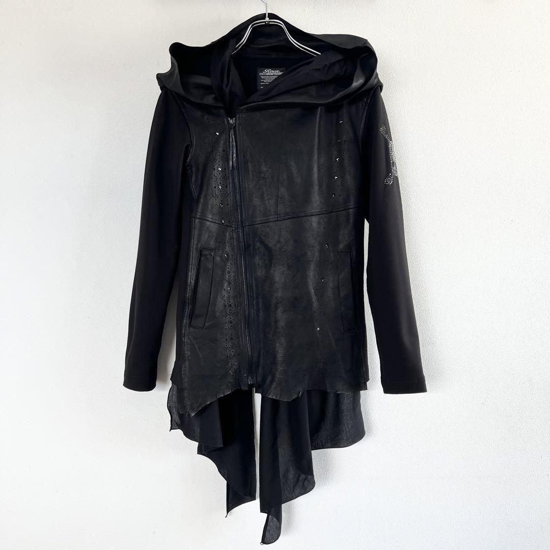 Yahoo!オークション - S ロエン レザー 切り替え レイヤードジャケット...