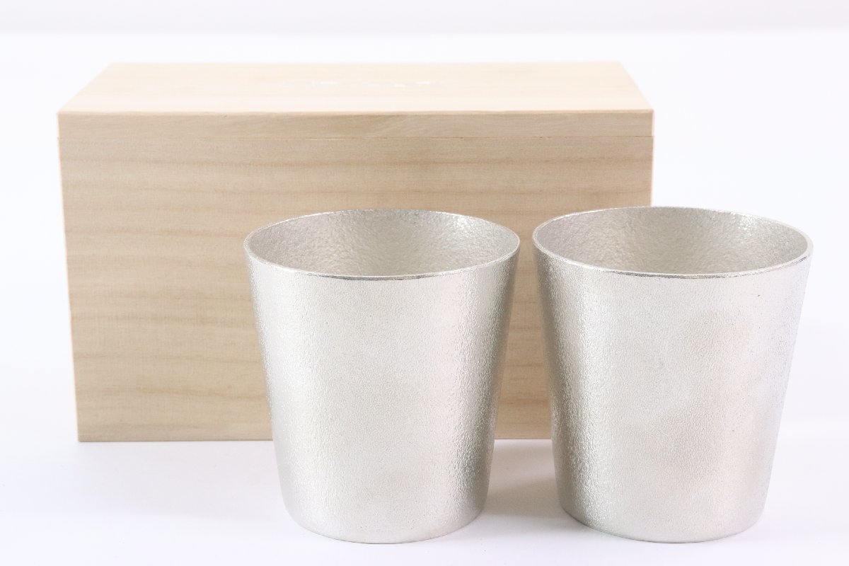 Yahoo!オークション - NOUSAKU 能作 ビアカップ 2個セット ペア 桐箱入...