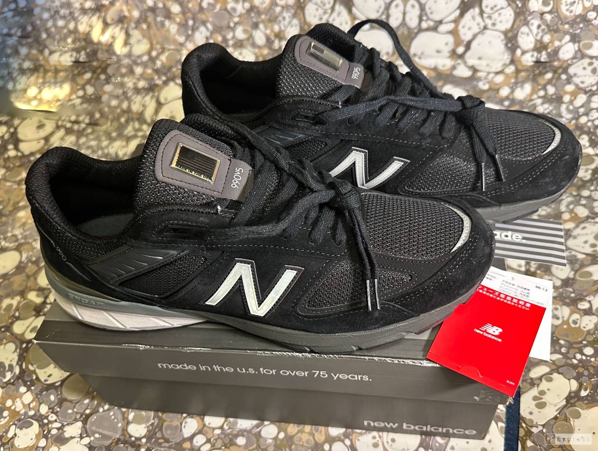Yahoo!オークション - NB M990 BK5 (V5) 30.0cm (USA 12/UK 11.5) ブラ...