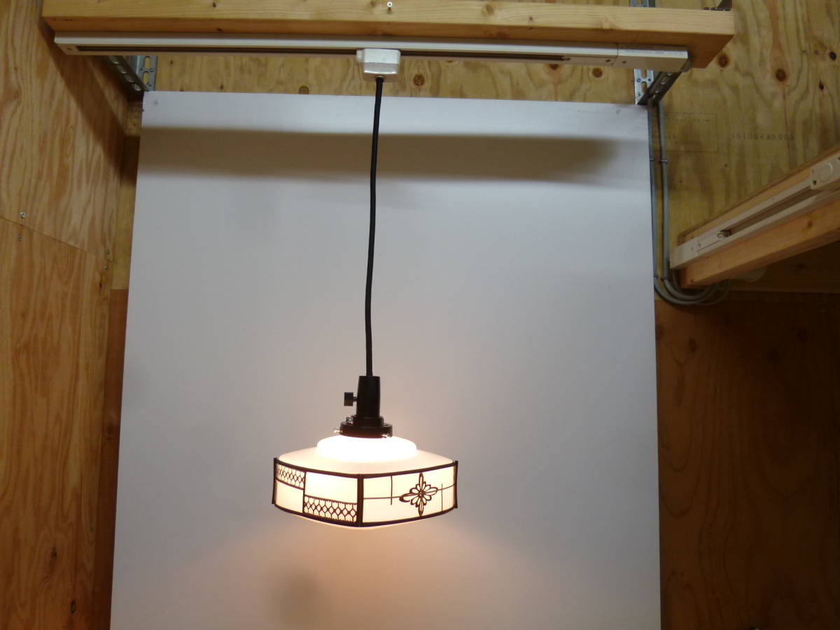 Yahoo!オークション - 【7312】昭和レトロ 乳白色 ガラスシェード 飾り...