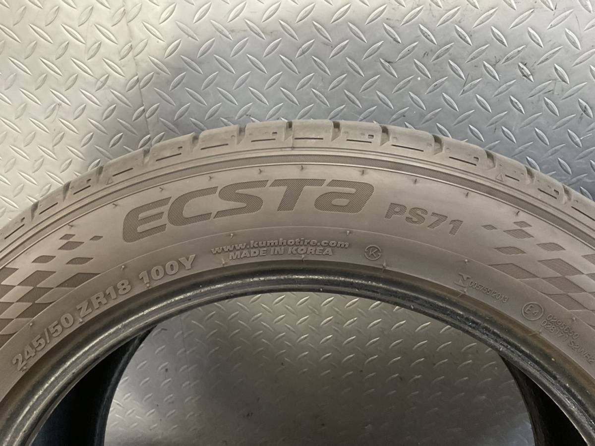 N03 タイヤ4本セット 245/50ZR18 100Y KUMHO ECSTA PS71 23年11週 残り溝6.5㎜ 7分山以上(中古品)｜売買されたオークション情報、yahooの商品情報 ...