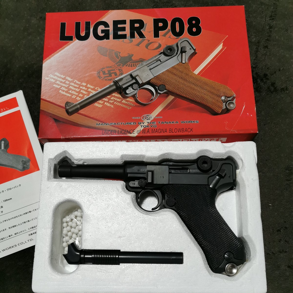 Yahoo!オークション - 【動作確認済】 タナカ ルガー P08 ガスブローバ...