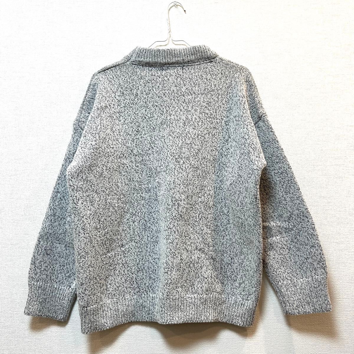 follow meクリエイティブ刺繍デザイン クルーネックニット follow meクリエイティブ刺繍デザイン クルーネックニット