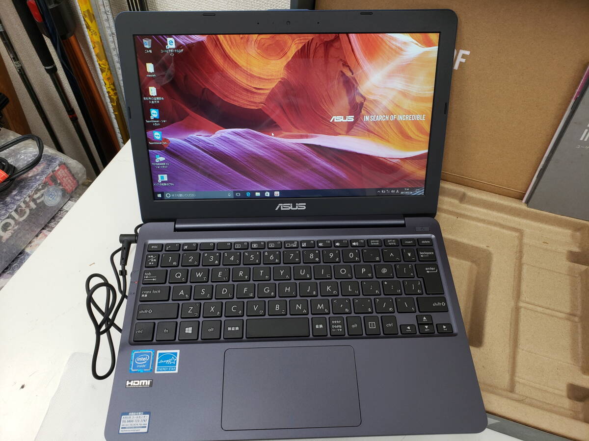 Yahoo!オークション - ASUS ノートパソコン 2017年製 E203N 【稼働品】...
