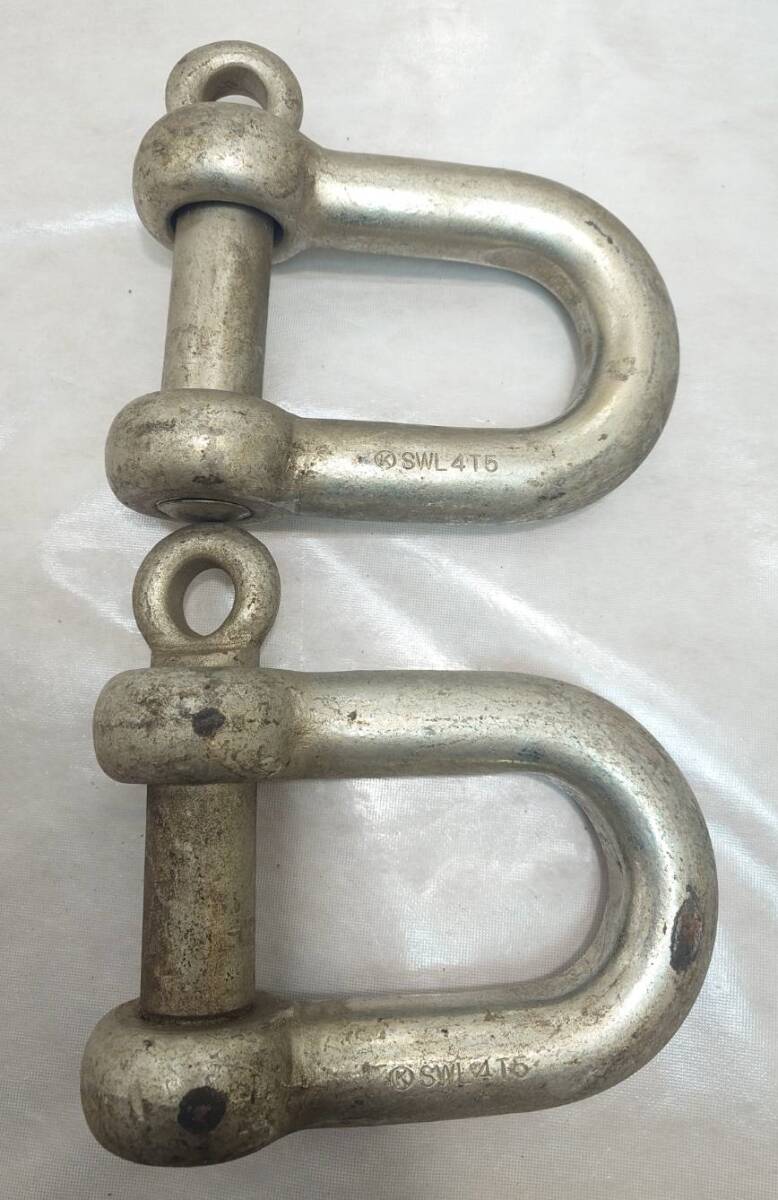 日本代購代標第一品牌【樂淘letao】－o2 ネジ式 大型シャックル ピン径38mm SWL4T5 2個セット 4.5ton 4.5トン