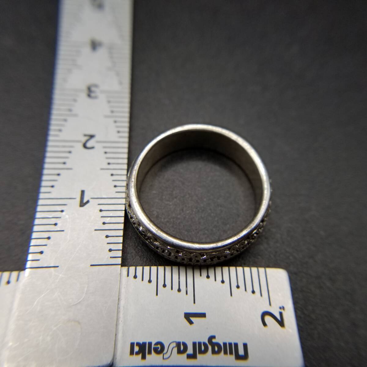 Yahoo!オークション - クラシック デザイン 模様 彫刻 エタニティ バン...