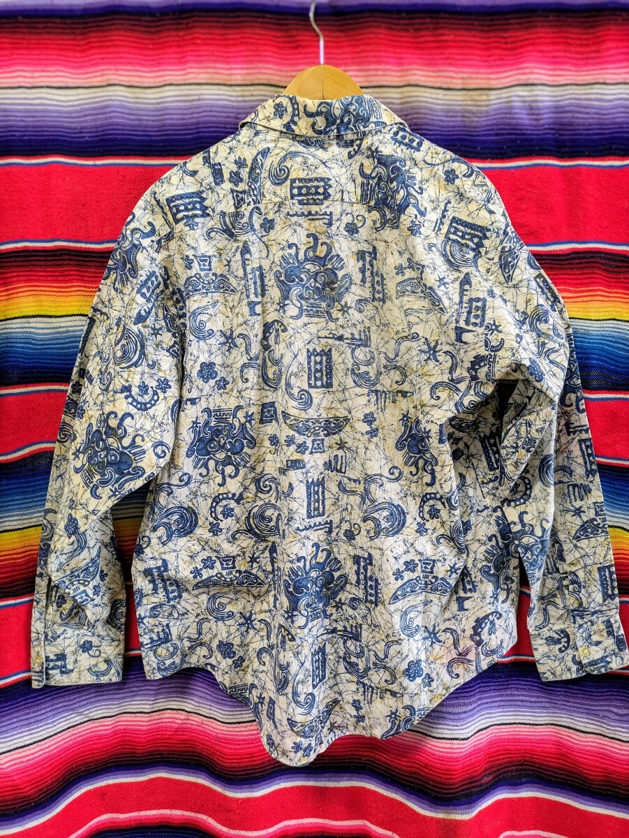 Yahoo!オークション - 70s Grants USA製 オールドタグ USA製 総柄 長袖...