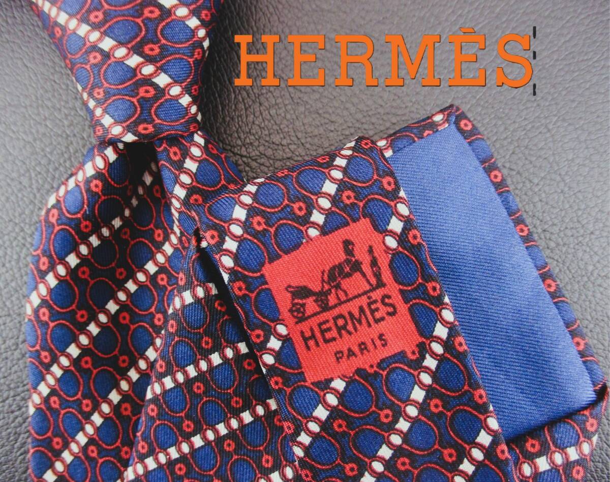 Yahoo!オークション - 【極美品】HERMS／エルメスネクタイ フランス製...