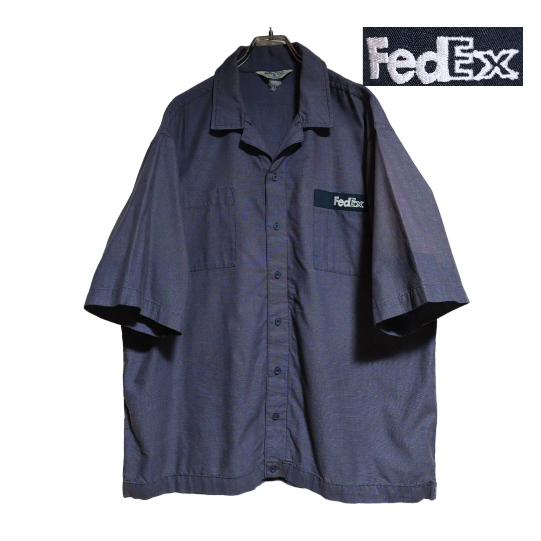 Yahoo!オークション - FedEX 半袖ワークシャツ オーバーサイズ パープ...
