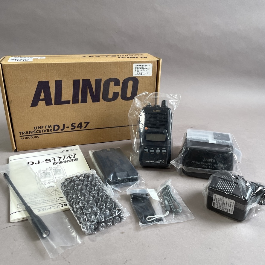 MS906 未使用 ALINCO アルインコ UHF FM TRANSCEIVER トランシーバー DJ-S47 430MHz 箱・取説・充電器・ACアダプタ (検)モノバンド 無線機｜代購幫