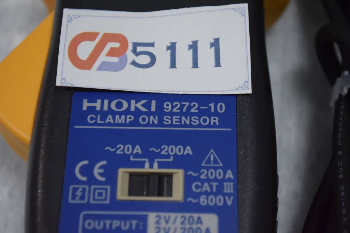 Yahoo!オークション - CB5111(4) T L HIOKI 日置 9272-10 クランプオン...