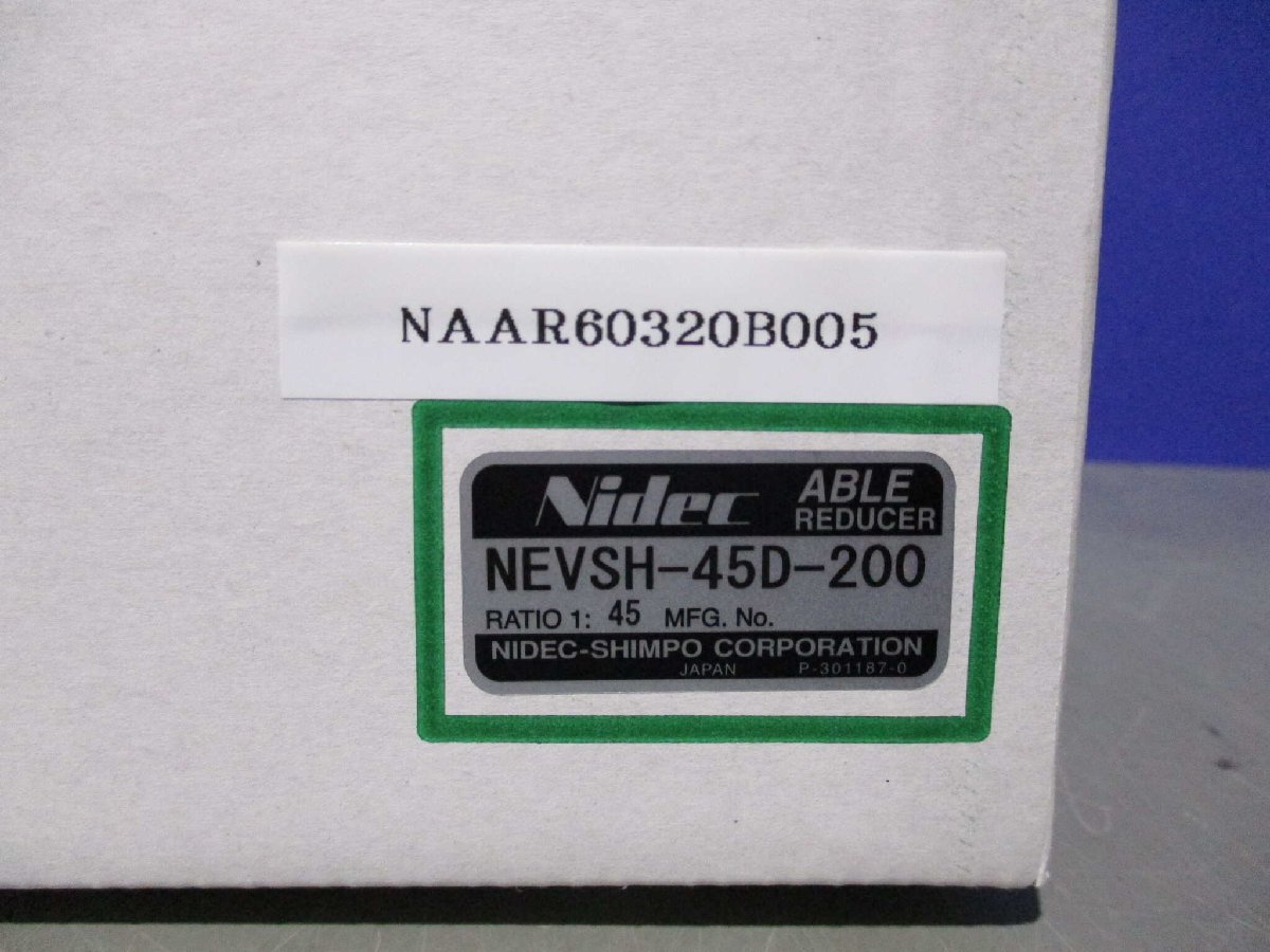 Yahoo!オークション - 新古 NIDEC SHIMPO ABLE REDUCER NEVSH-45D-200 ...