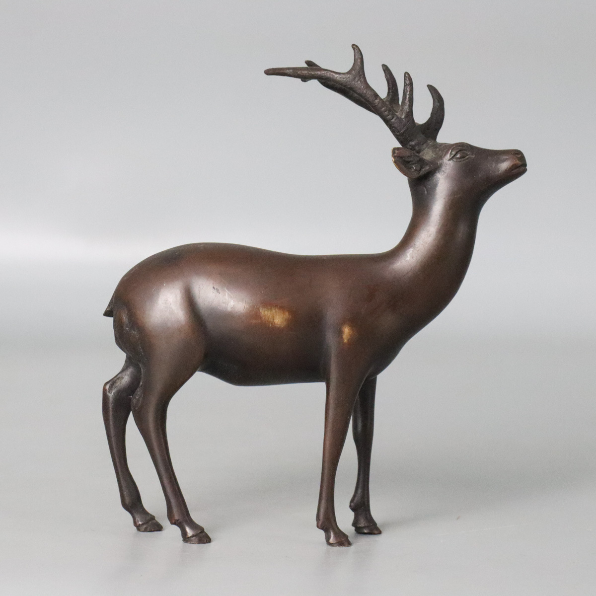 Yahoo!オークション - 【宙】仏教美術 在銘 銅製 鹿 17.2cm 679g 寿老...
