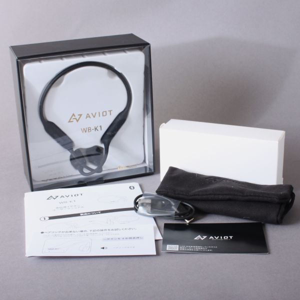Yahoo!オークション - 美品 展示品 AVIOT アビオット 骨伝導イヤホン W...