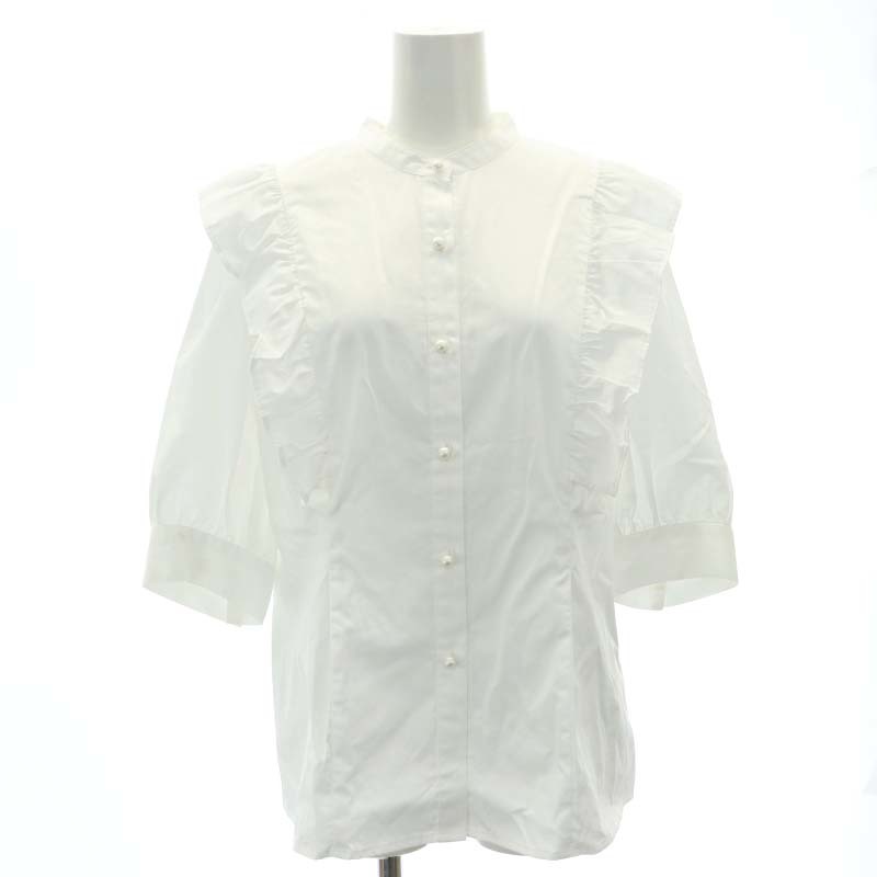 Yahoo!オークション - ノーリーズ Nolley's 22SS パール釦フリルブラウ...