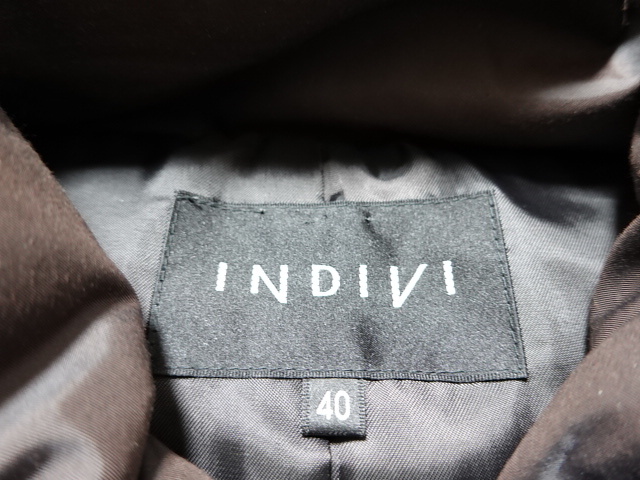 Yahoo!オークション - 0317 INDIVI インディヴィ ダウンコート 40 127...