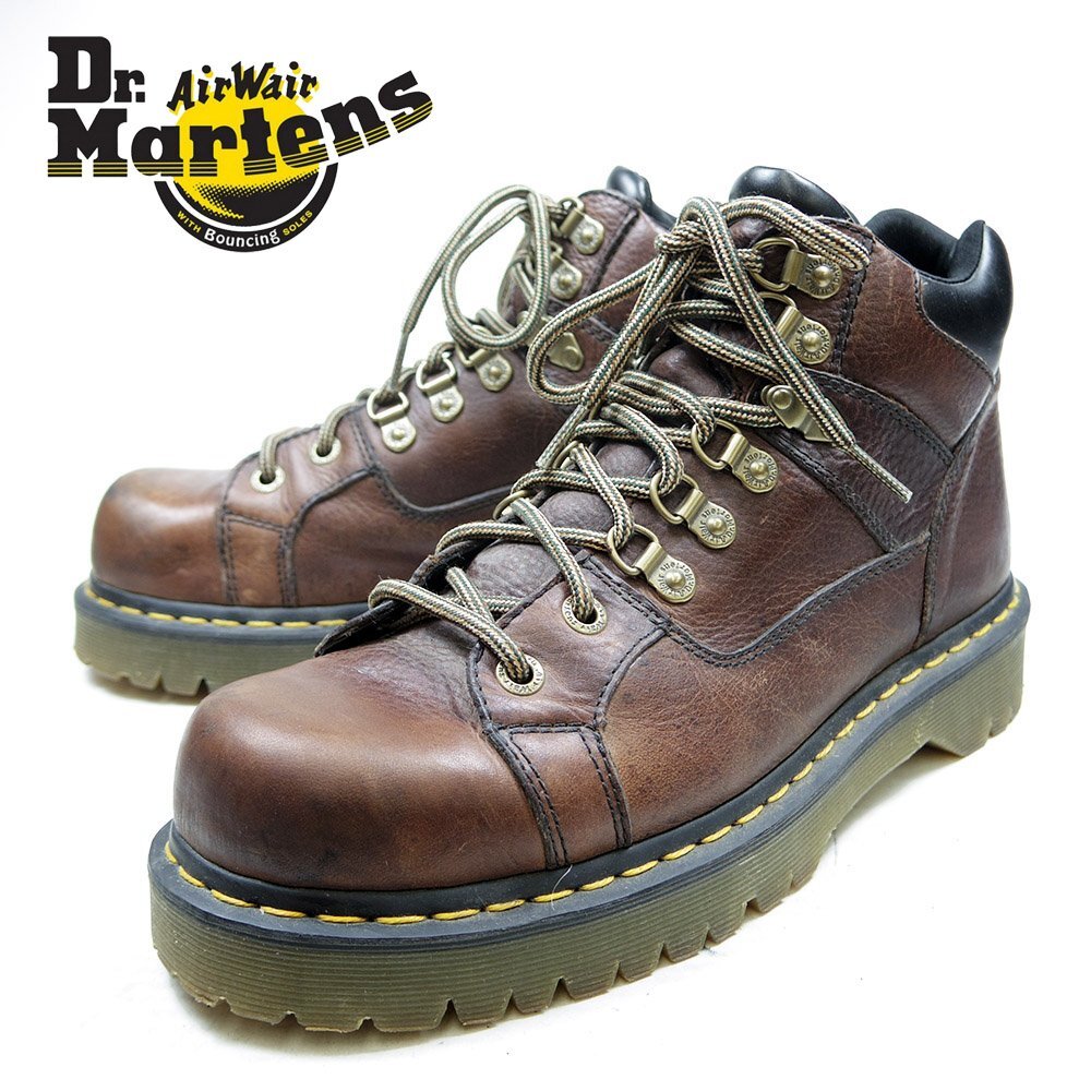 UK9 28cm相当 Dr.Martens ドクターマーチン 変形8ホール レザーシューズ ブラウン 茶 イエローステッチ/24.3.20/P453(UK9)｜売買されたオークション情報 ...