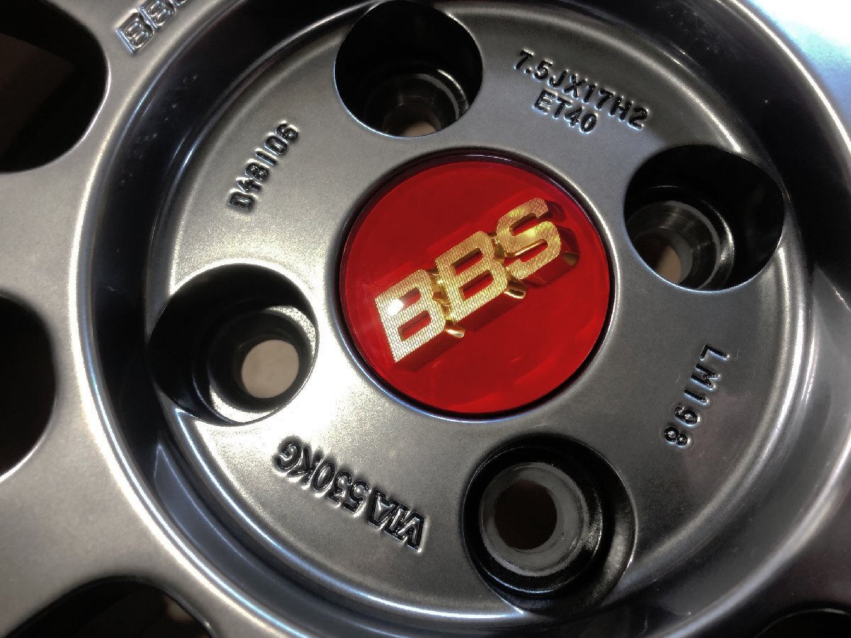 ほぼ BBS LM 7.5J+40 PCD100-4穴 ブリヂストン ポテンザ RE004 195/45R17 2022年製造 ND ロードスター アクア ヴィッツ GRスポーツ(ラジアル ...