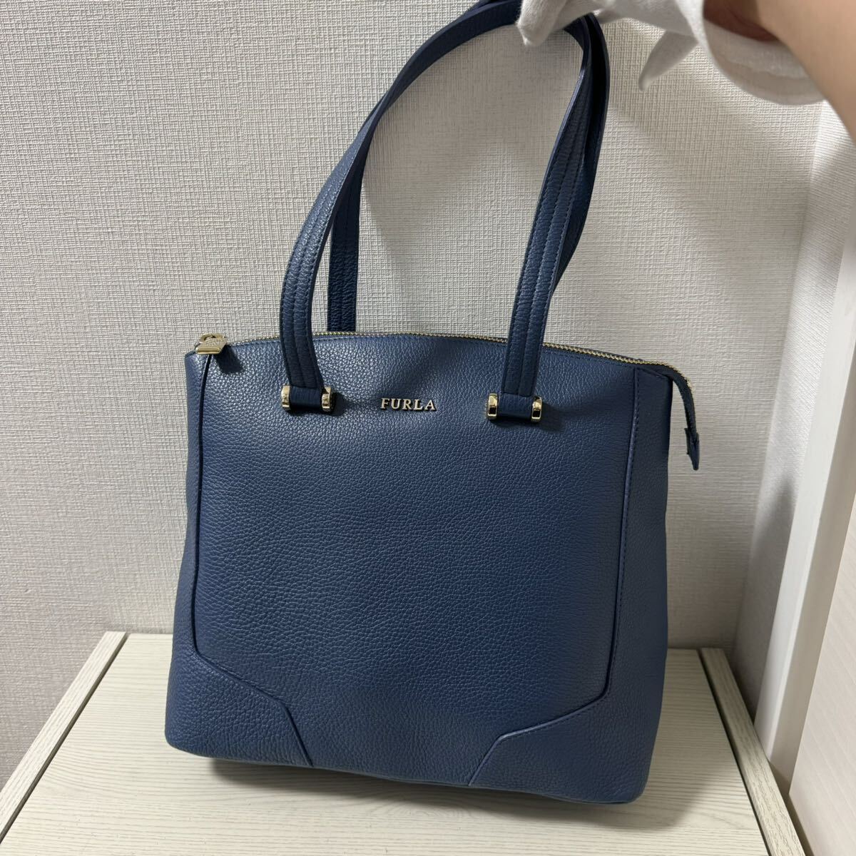 再 同様 Furla フルラ トートバッグ ブルー 青 レザー ハンドバッグ トートバッグ |売買されたオークション情報、yahooの商品情報