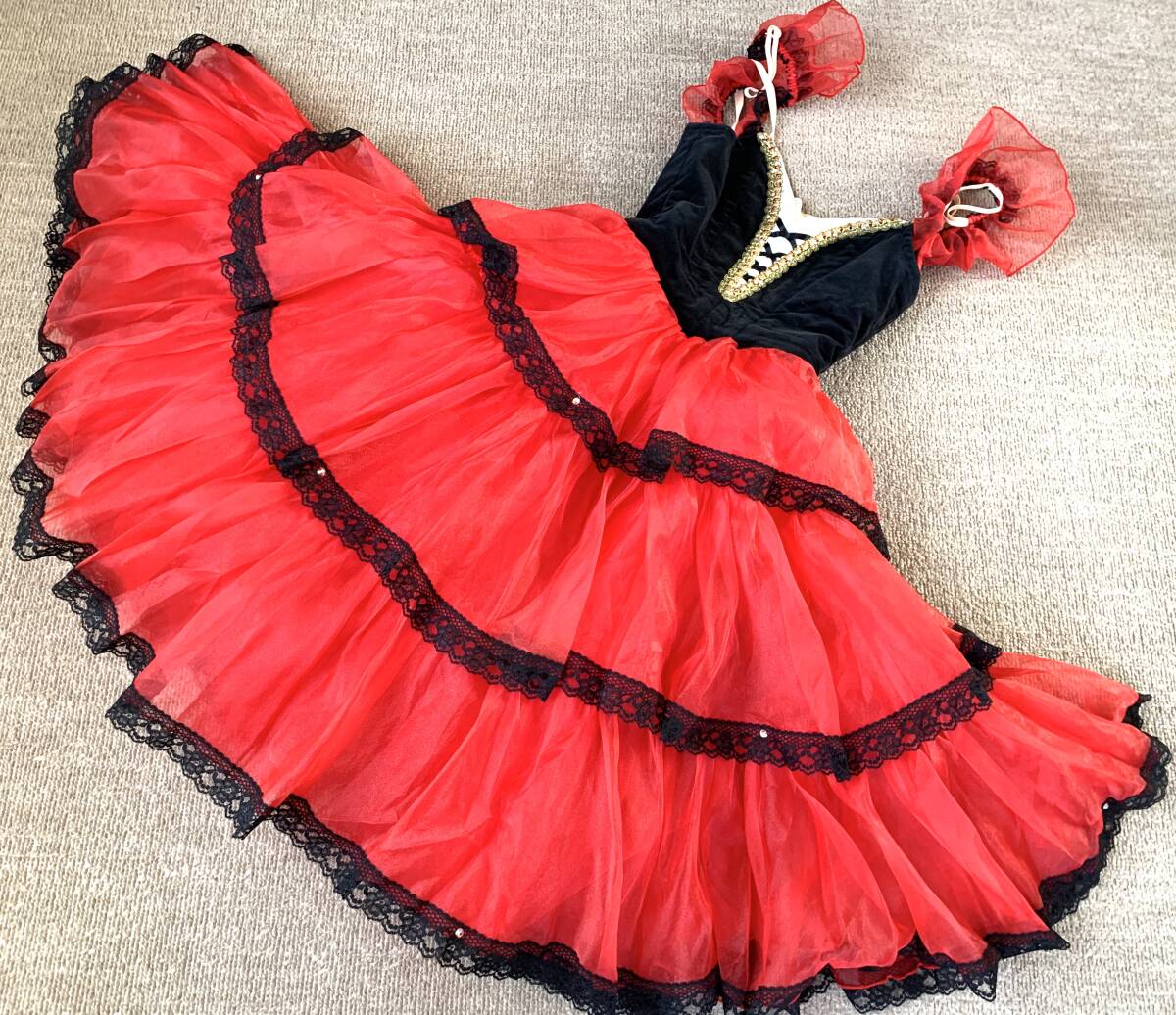 Yahoo!オークション - 395 バレエ 舞台衣装 ドレス 赤/黒