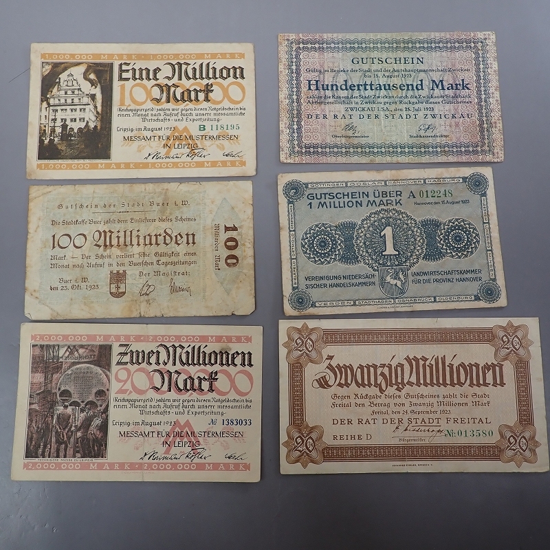 日本代購代標第一品牌【樂淘letao】－FK-2068 コレクター放出品 ヨーロッパ ドイツなど旧紙幣 ノートゲルト 高額・大判 マルク ハイパーインフレ 20240306