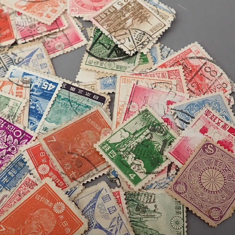 Yahoo!オークション - FK-2417 コレクター 古い切手 大量まとめて/消印...