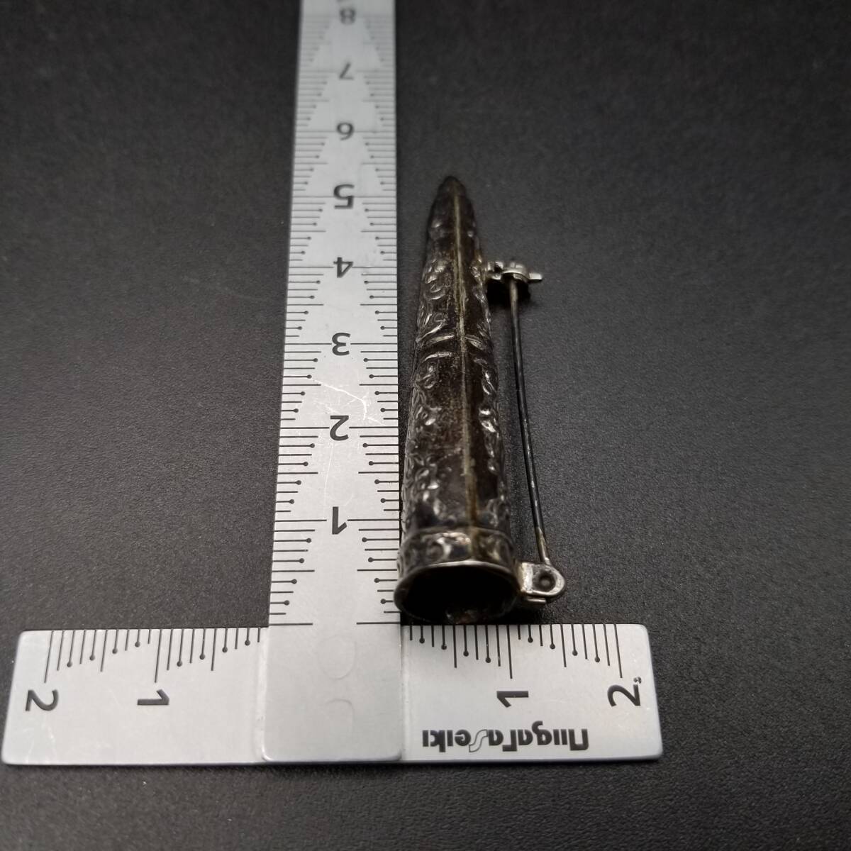 Yahoo!オークション - REC 彫刻 筒 モチーフ レトロ 925 ヴィンテージ ...