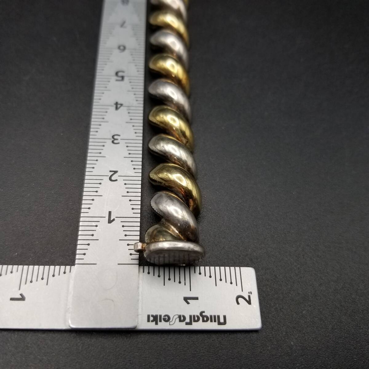 Yahoo!オークション - Italy イタリア サンマルコチェーン 2トーン ゴ...